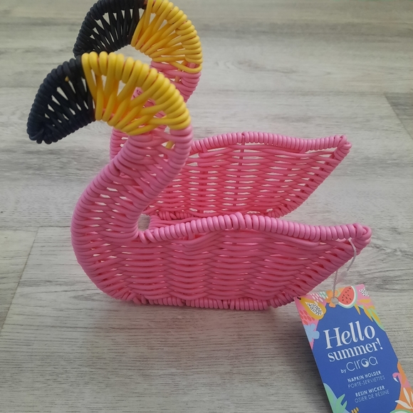 Ciroa | Dining | Flamingo Resin Wicker Napkin Holder | Poshmark